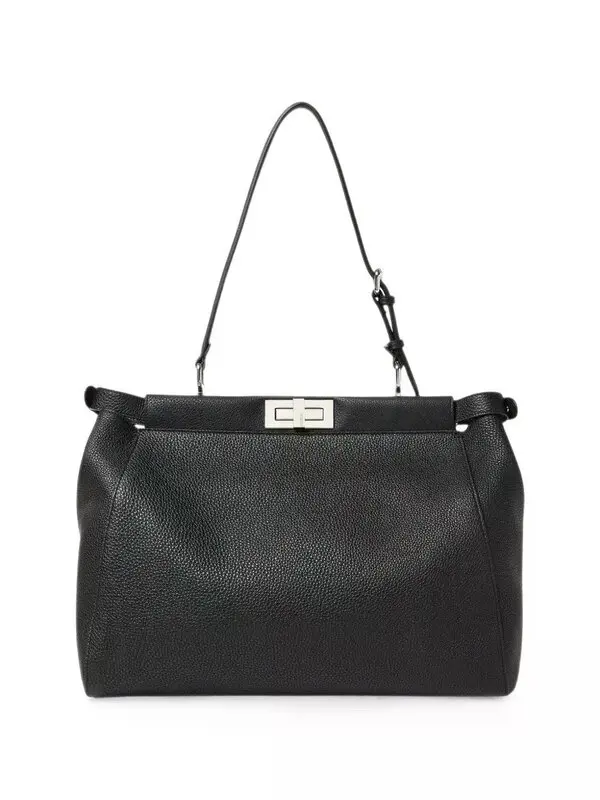 Fendi Peekaboo Grained-leather Tote Bag