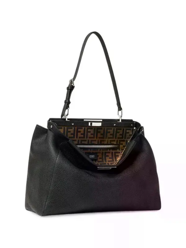 Fendi Peekaboo Grained-leather Tote Bag