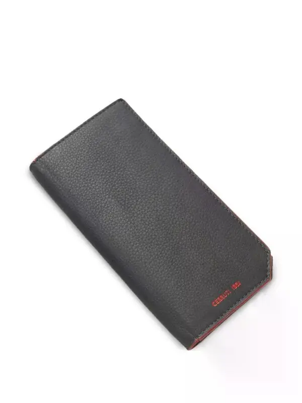 CERRUTI 1881 Grained Leather Long Wallet - Blue