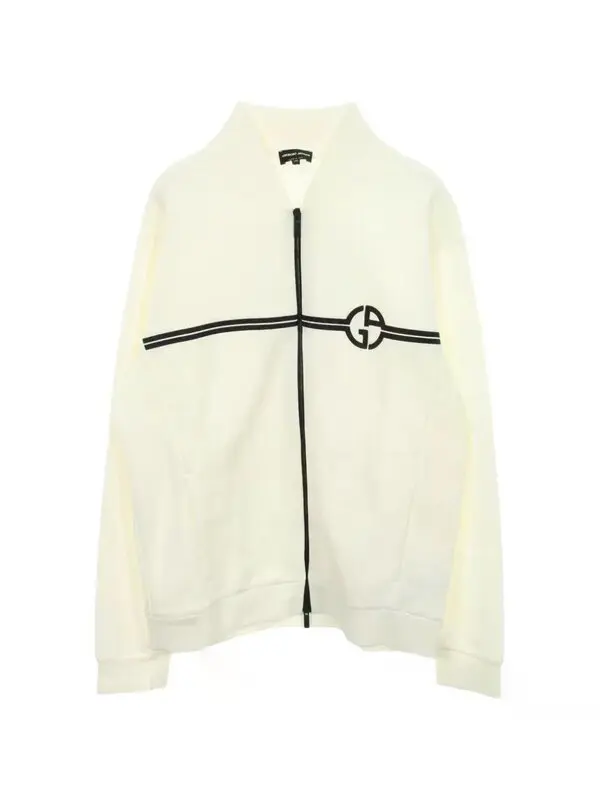 Giorgio Armani 2010s Logo Embroidered Track Jacket