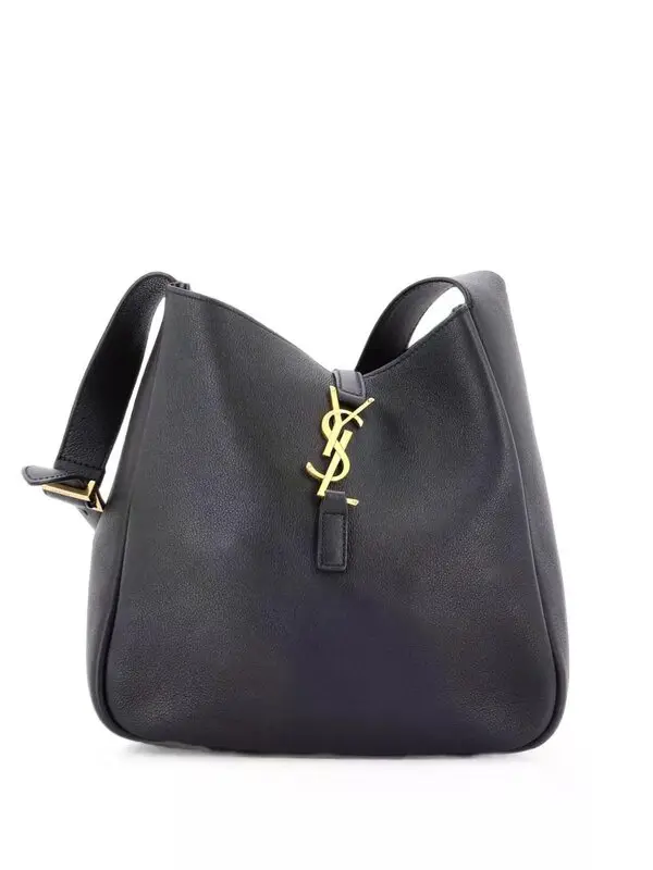Saint Laurent Le 5 A 7 Supple Leather Small Hobo Bag - Black