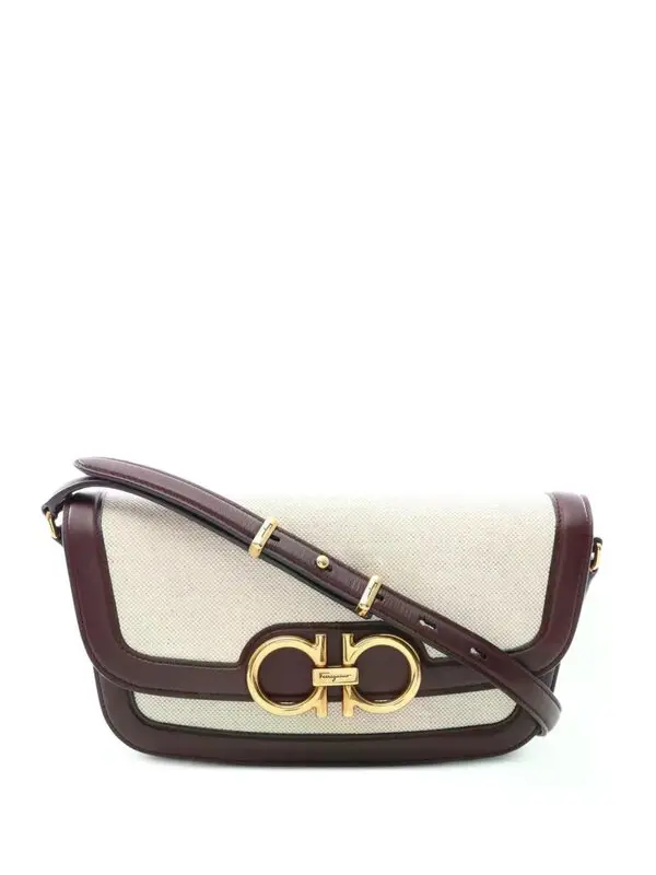 FERRAGAMO 2010s Trapezio Gancini Shoulder Bag
