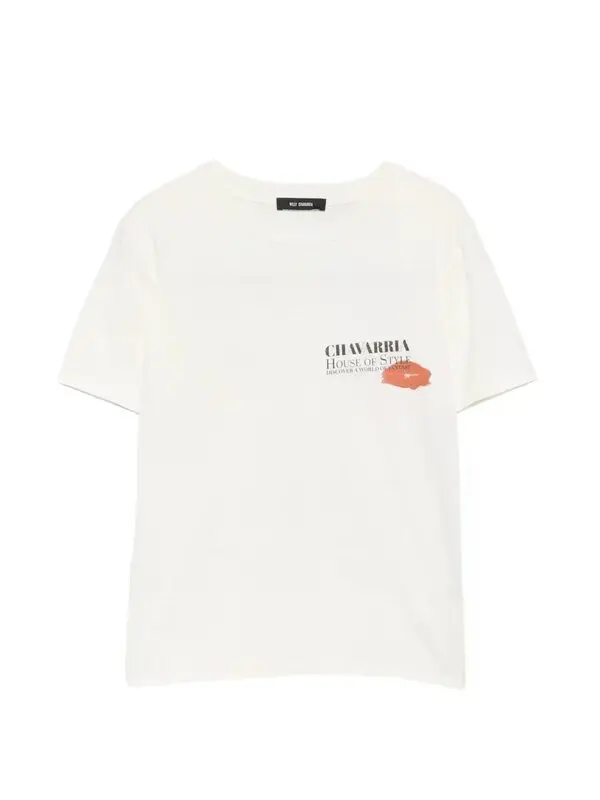 WILLY CHAVARRIA Logo-print T-shirt - Neutrals