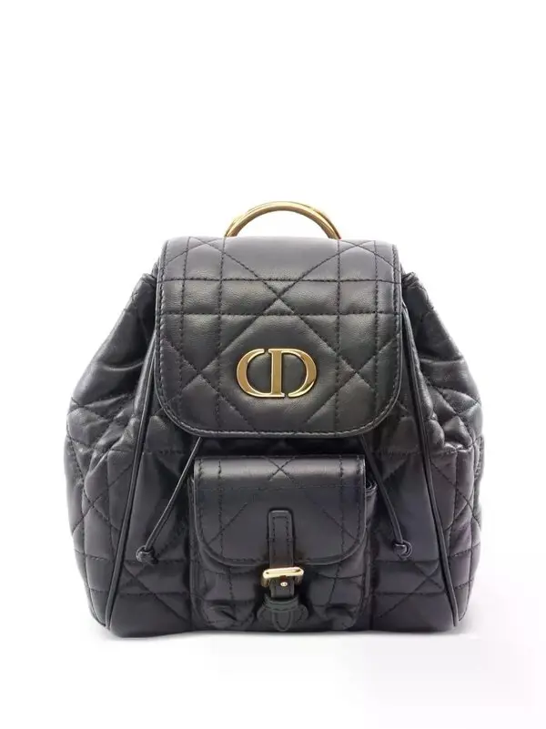 Dior 2010s Small Caro Macro Cannage Backpack - Black