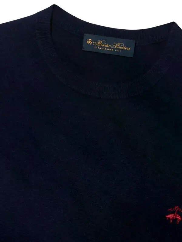 Brooks Brothers Logo-embroidered Lambswool Sweater
