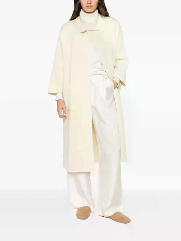 MA'RY'YA Patch-pocket Knit Coat
