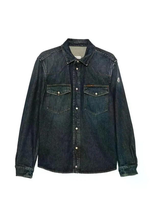 Moncler Stone-wash Denim Shirt