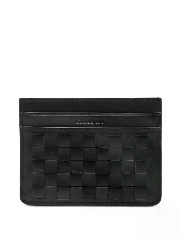 Sandro Woven Leather Cardholder