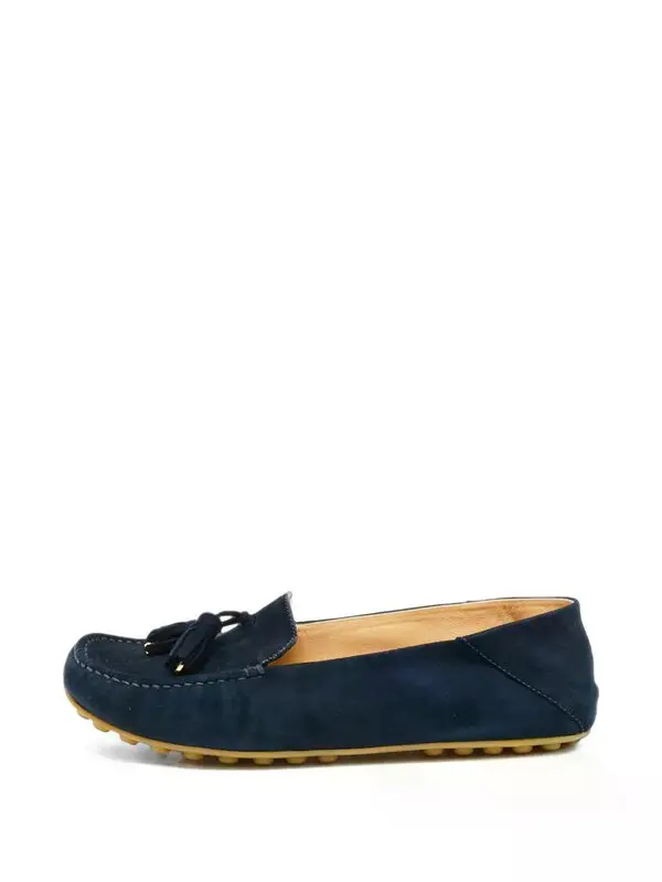 Loro Piana Dot Sole Walk Tassel Loafers - Blue