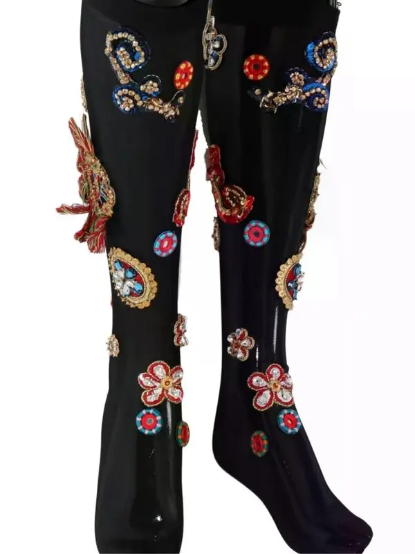 Dolce & Gabbana Carretto Crystal-embellished Socks