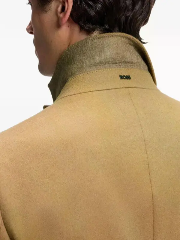 BOSS Slim-fit Formal Wool Coat With Cashmere