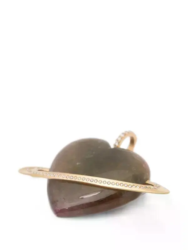 VIOLETTE Tourmaline And Diamond Heart Pendant