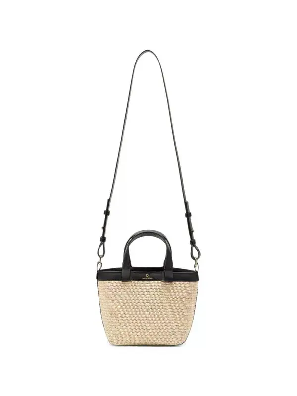 LA PORTEGNA Teresita Leather-trim Bucket Bag
