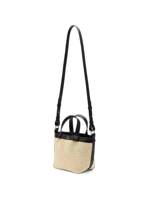 LA PORTEGNA Teresita Leather-trim Bucket Bag