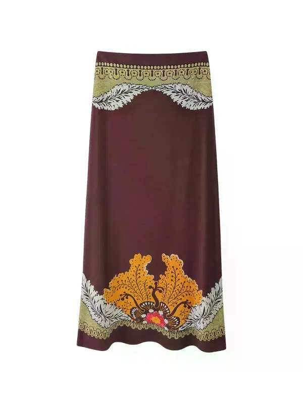 La DoubleJ Graphic-print A-line Skirt