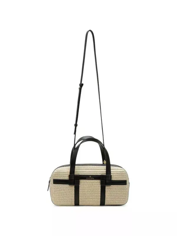 LA PORTEGNA Bibi Knotted-detail Jute Tote Bag