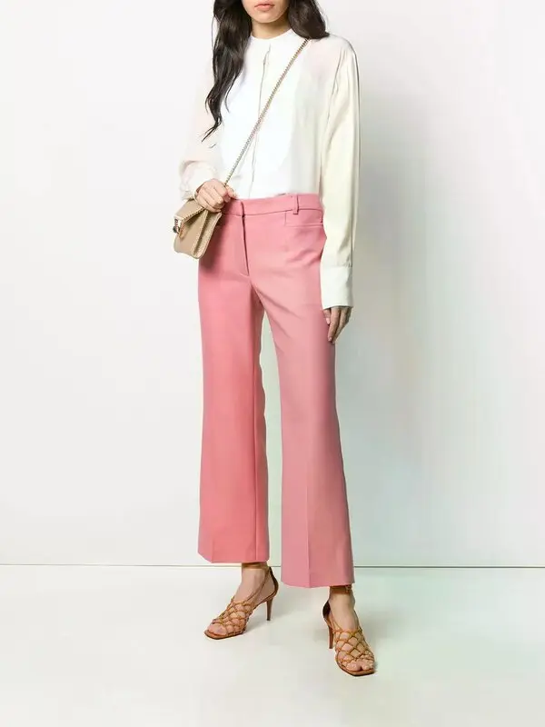 Stella McCartney Carlie Cropped Tailored Trousers - Pink