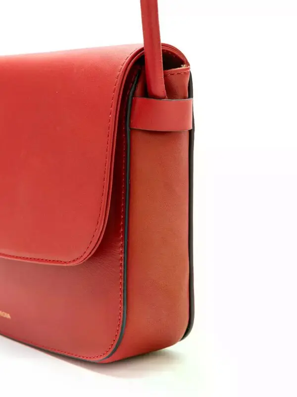 LA PORTEGNA Lucia Knotted Leather Shoulder Bag