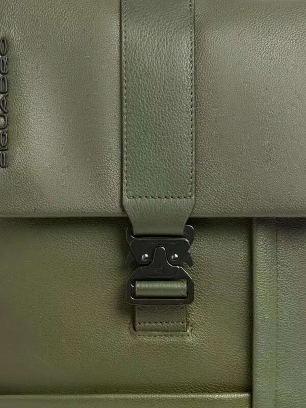 PIQUADRO Buckle-fastening Leather Backpack