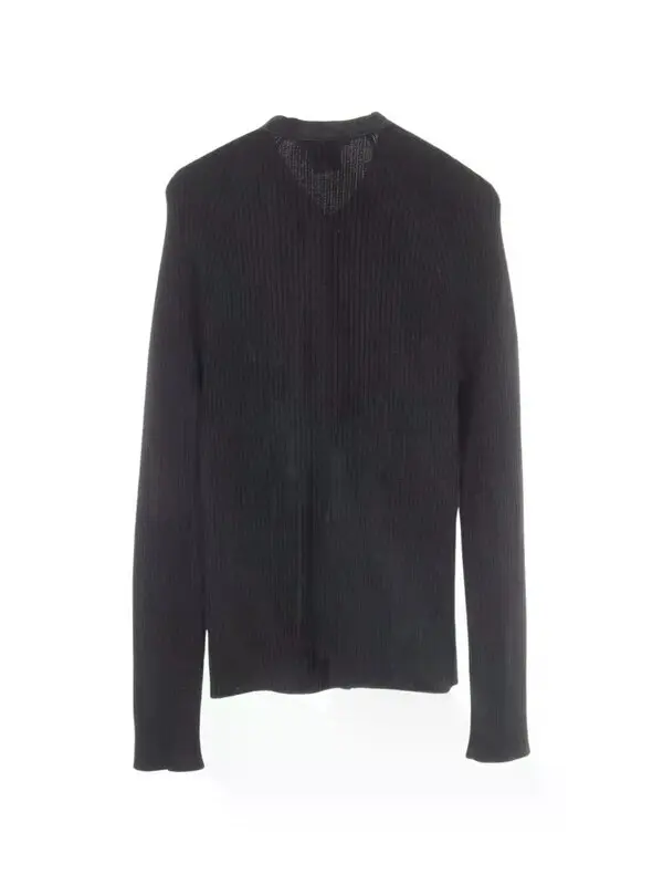 Gucci 2000s Zip-up Suede-trim Cardigan