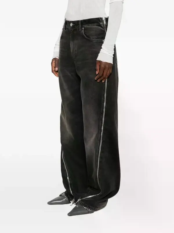 HAIKURE Bonnie Zip Cotton Jeans - Black