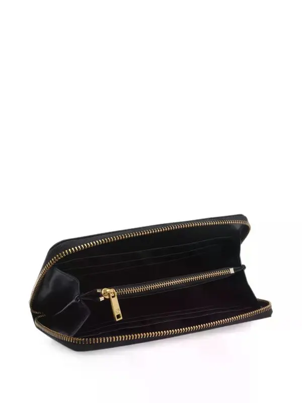 LA CARRIE Logo-plaque Zip-around Wallet - Black