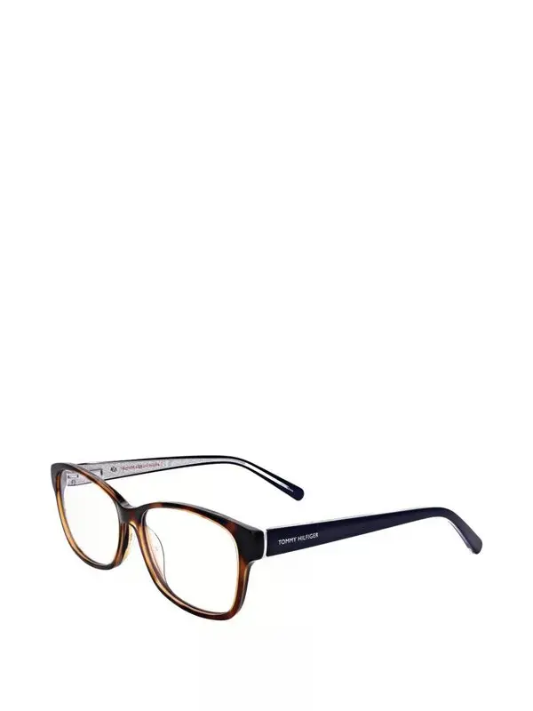 Tommy Hilfiger Tortoiseshell-effect Rectangle-frame Glasses - Black