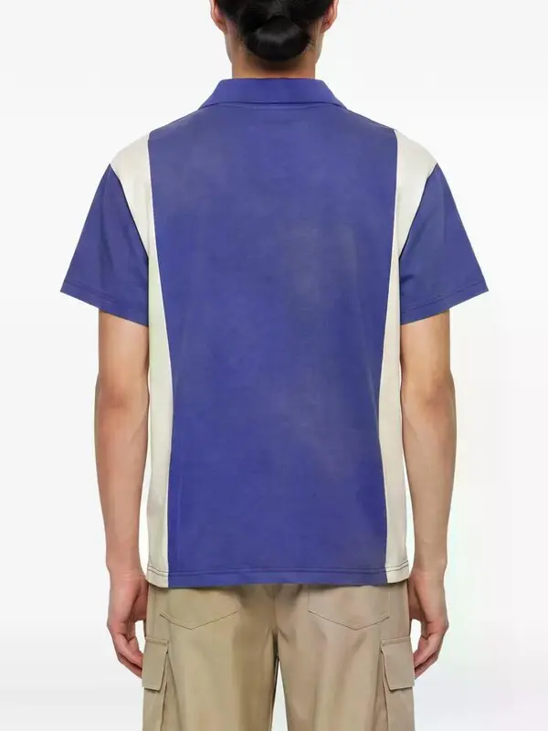 FOUND Logo-print Panelled Polo Shirt