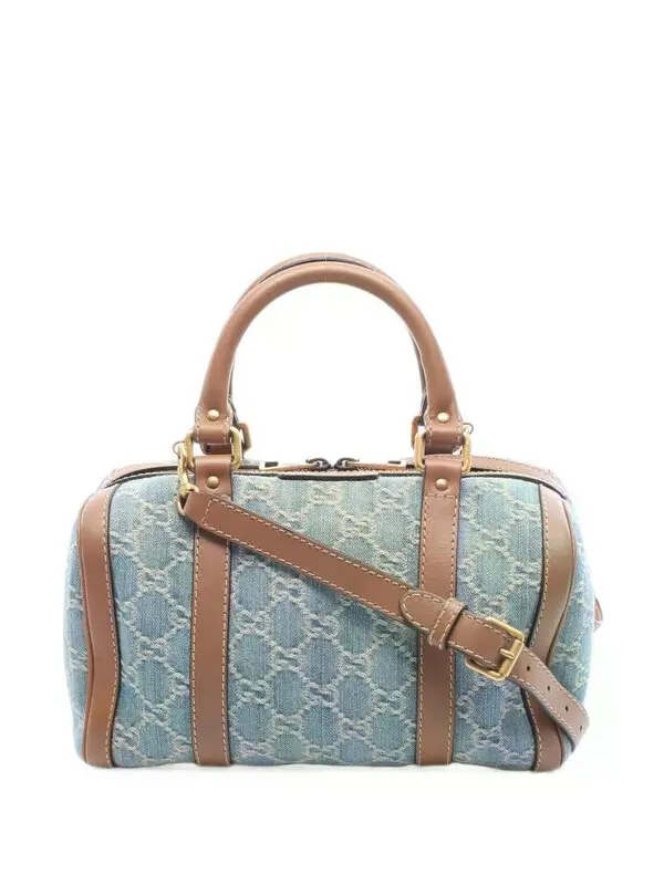 Gucci 2010s Gg Denim Satchel Bag