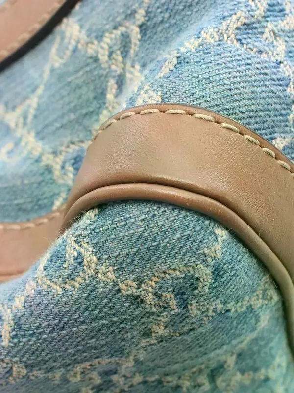 Gucci 2010s Gg Denim Satchel Bag