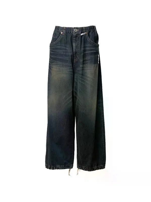 Mihara Yasuhiro Elasticated-waist Wide-leg Jeans