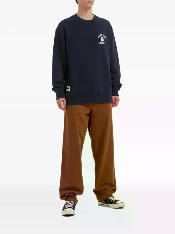 FINGERCROXX Logo-print Sweatshirt - Blue