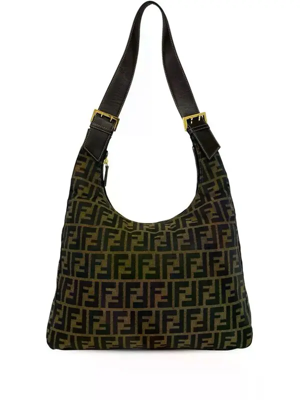 Fendi 2000-2010 Zucca Canvas Shoulder Bag