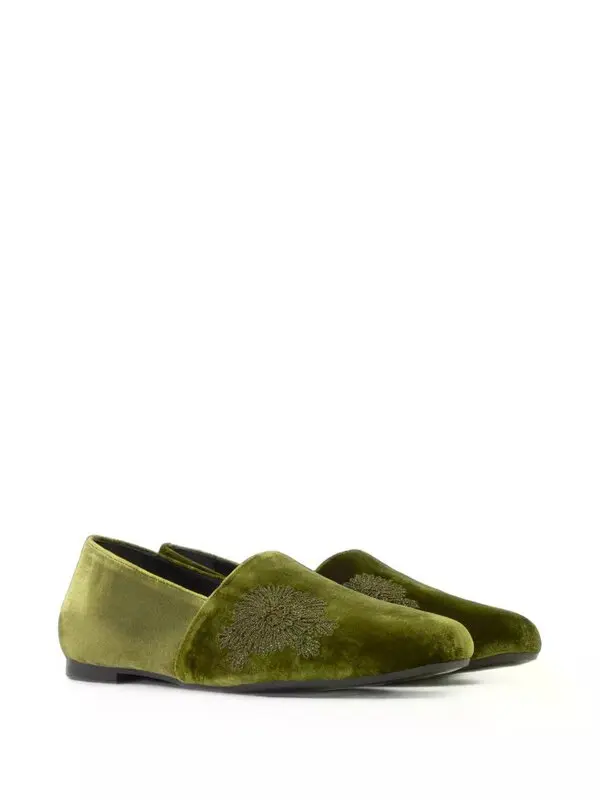 CastaÑer Gisele Floral-embroidered Loafers