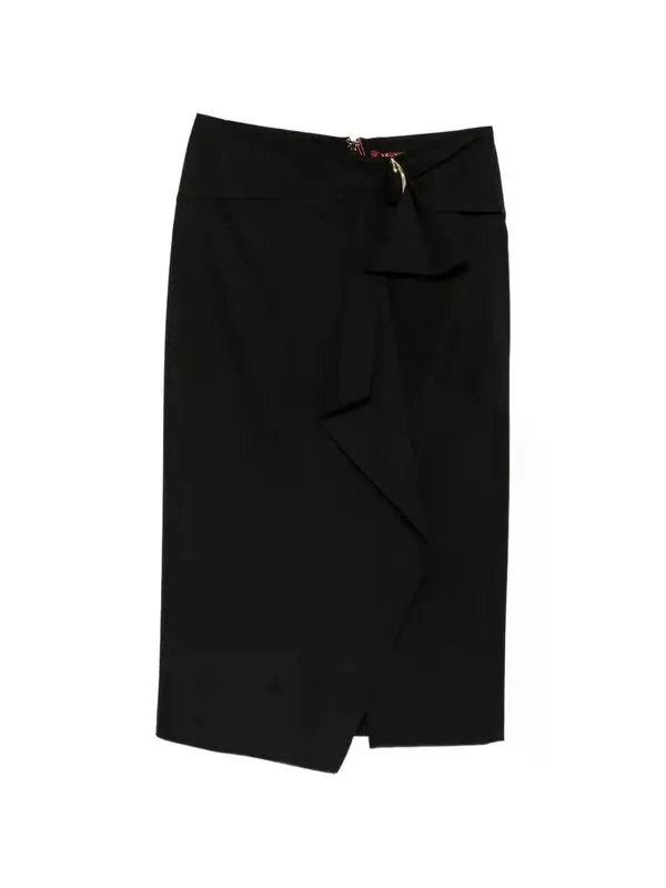 Max Mara Buckle-detail Wrap Mini Skirt