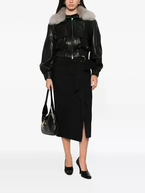 Max Mara Buckle-detail Wrap Mini Skirt