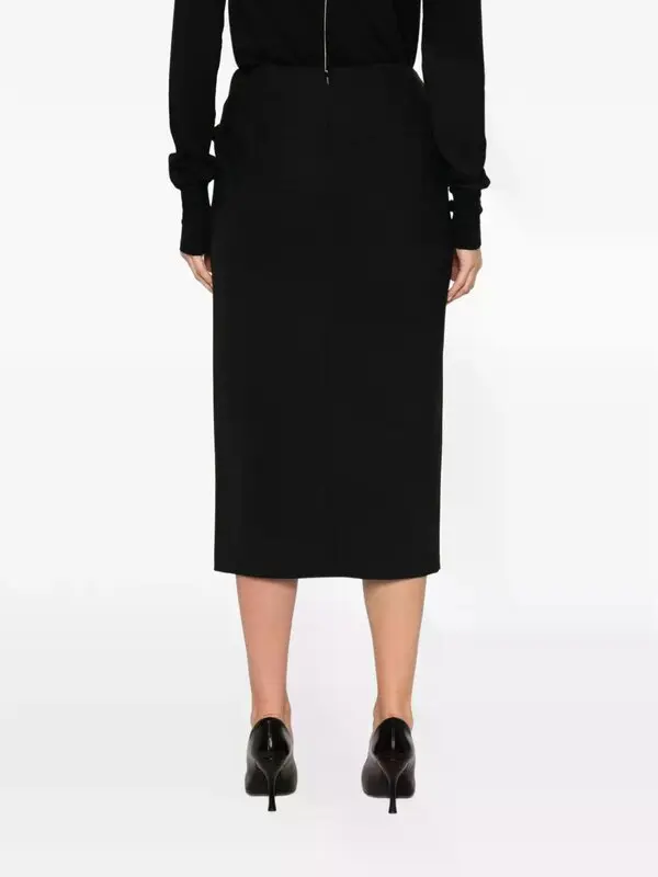 Max Mara Buckle-detail Wrap Mini Skirt