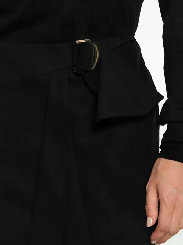 Max Mara Buckle-detail Wrap Mini Skirt