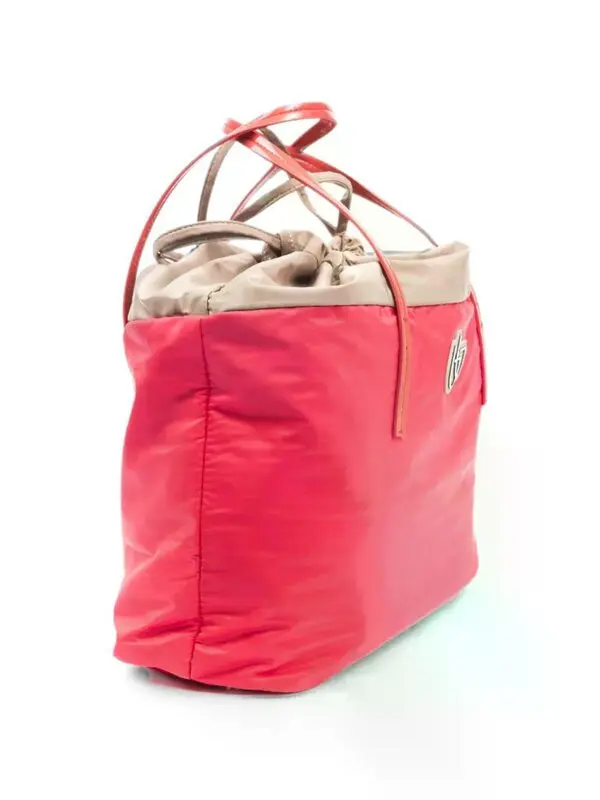 Byblos Patent-leather Trim Drawstring Tote Bag