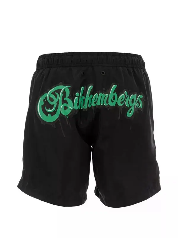 BIKKEMBERGS Logo-print Drawstring Swim Shorts