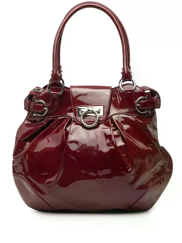 FERRAGAMO 2000-2010 Patent Gancini Marisa Handbag