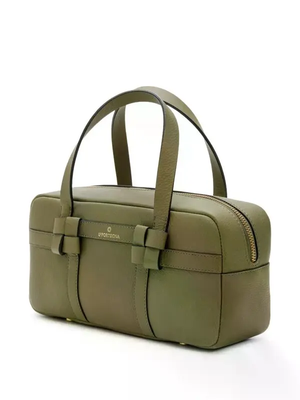 LA PORTEGNA Bibi Knotted Leather Tote Bag