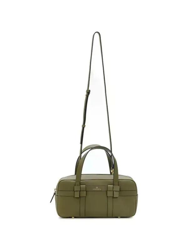 LA PORTEGNA Bibi Knotted Leather Tote Bag