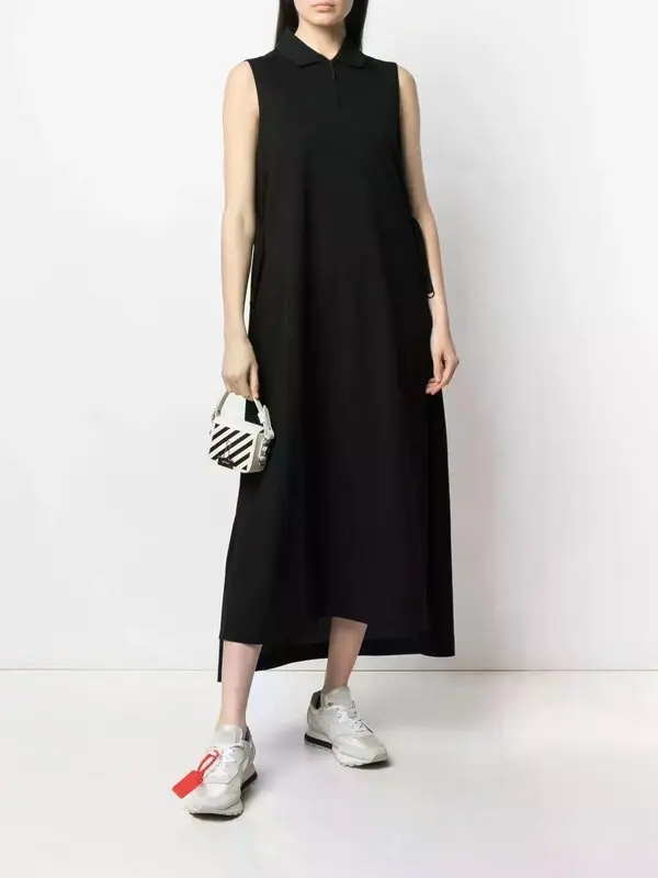 Y3 Sleeveless Polo Shirtdress - Black
