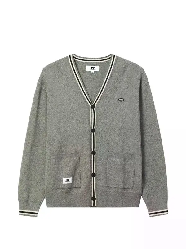 CHOCOOLATE Stripe-trim V-neck Cardigan
