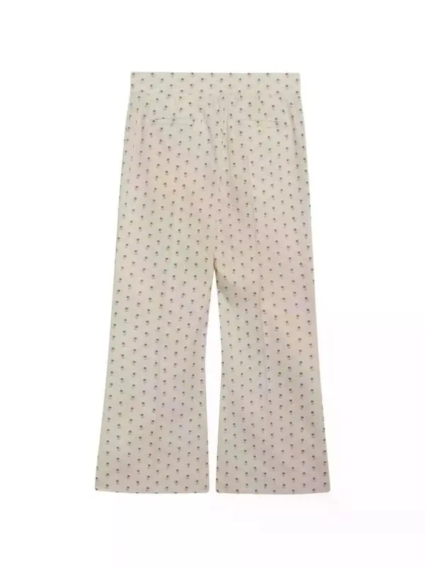 Valentino Garavani Patterned Wide-leg Trousers