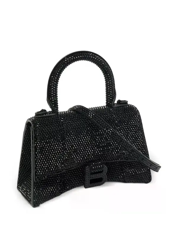 Balenciaga Xs Hourglass Crystal-embellished Tote Bag