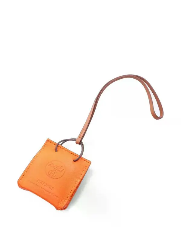 Hermès 2020 Logo-embossed Bag Charm - Orange