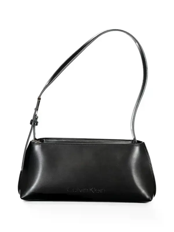 Calvin Klein Logo-debossed Leather Tote Bag - Black