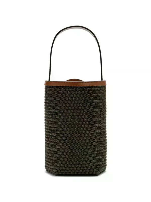 LA PORTEGNA Mini Barbara Woven Bucket Bag